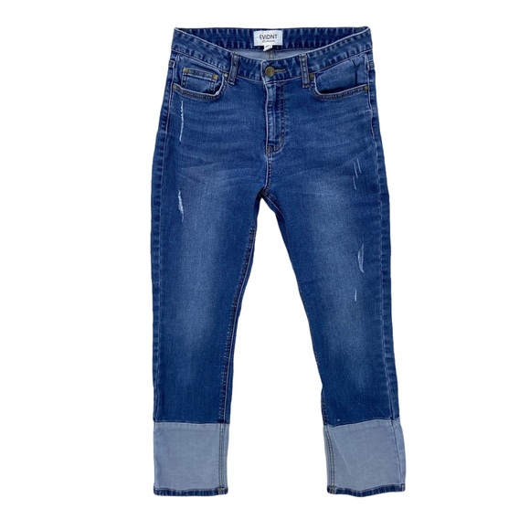 Evidnt | Jeans | Evidnt Jeans Two Tone Blue Crop Denim | Poshmark